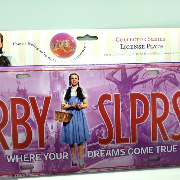 Warner Bros. | Other | The Wizard Of Oz Rby Slprs Metal License Plate ...